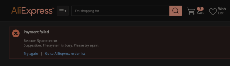 AliExpress Payment Failed: Card Declined and Payment Not Accepted ...