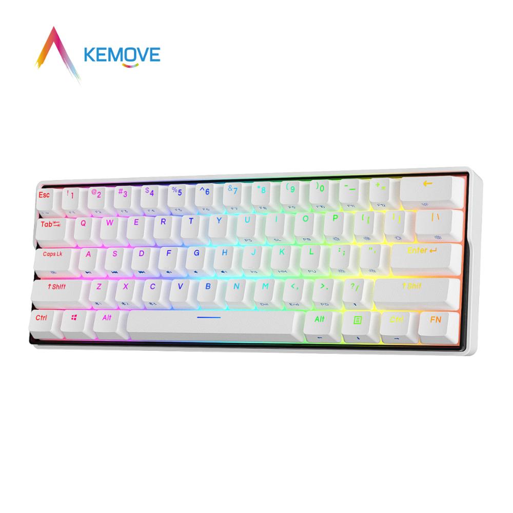 KEMOVE Snowfox61 Mechanical Keyboard Wireless Bluetooth 5.1 Gateron Hot ...