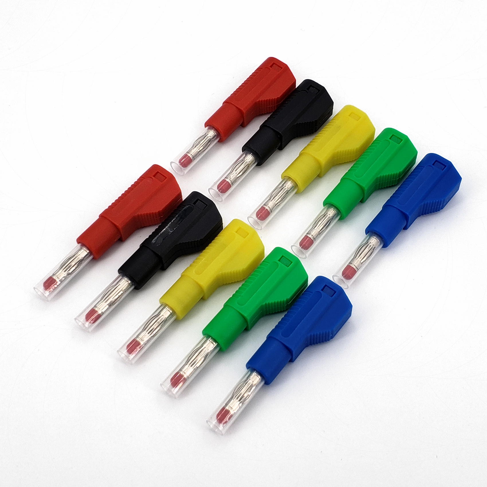 10Pcs 4mm Male Retractable Tube Stackable Banana Plug Wire Solder ...