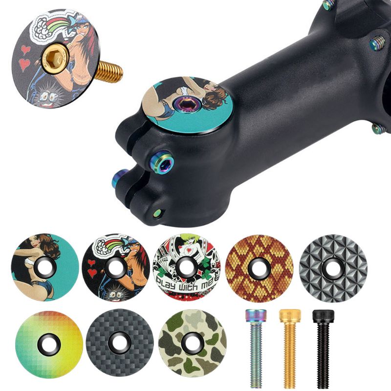 MTB Road Bike Bowl Cover Bicycle Stem Top Cap for 28.6mm Fork Tube ...