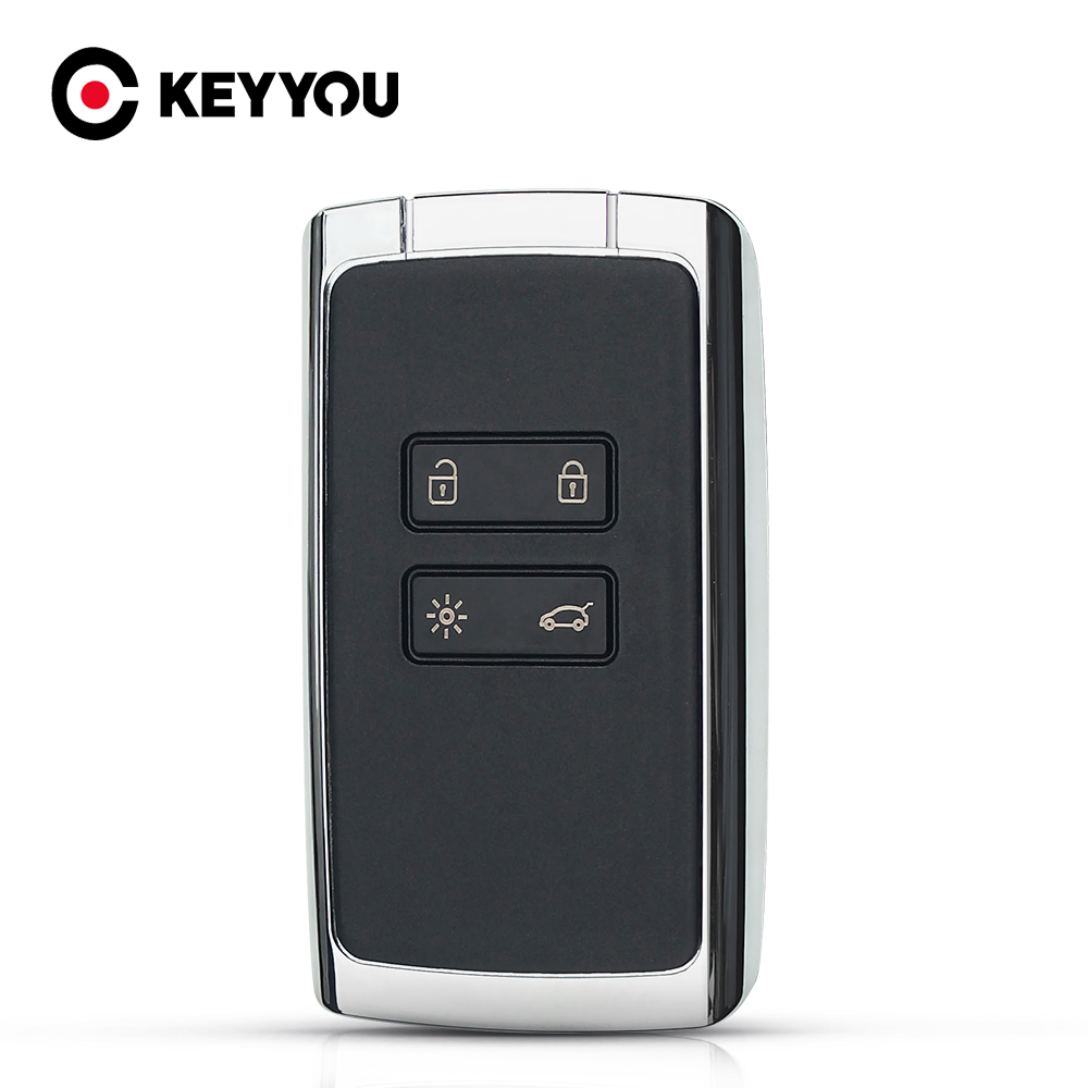 KEYYOU For Renault Smart Key Case 4 Buttons Replacement Car Remote Key ...