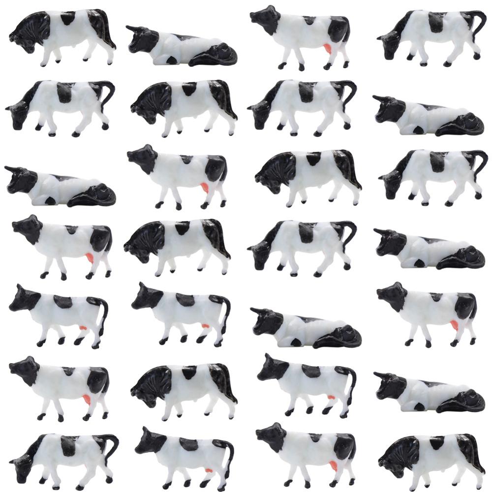 30pcs HO Scale painted Farm Animals Cows 5 different poses Model ...