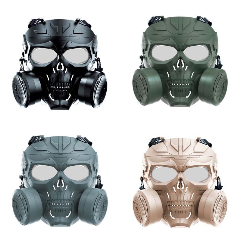 Full Face Gas Mask Military Reality CS Field Protective Helmet Commando ...