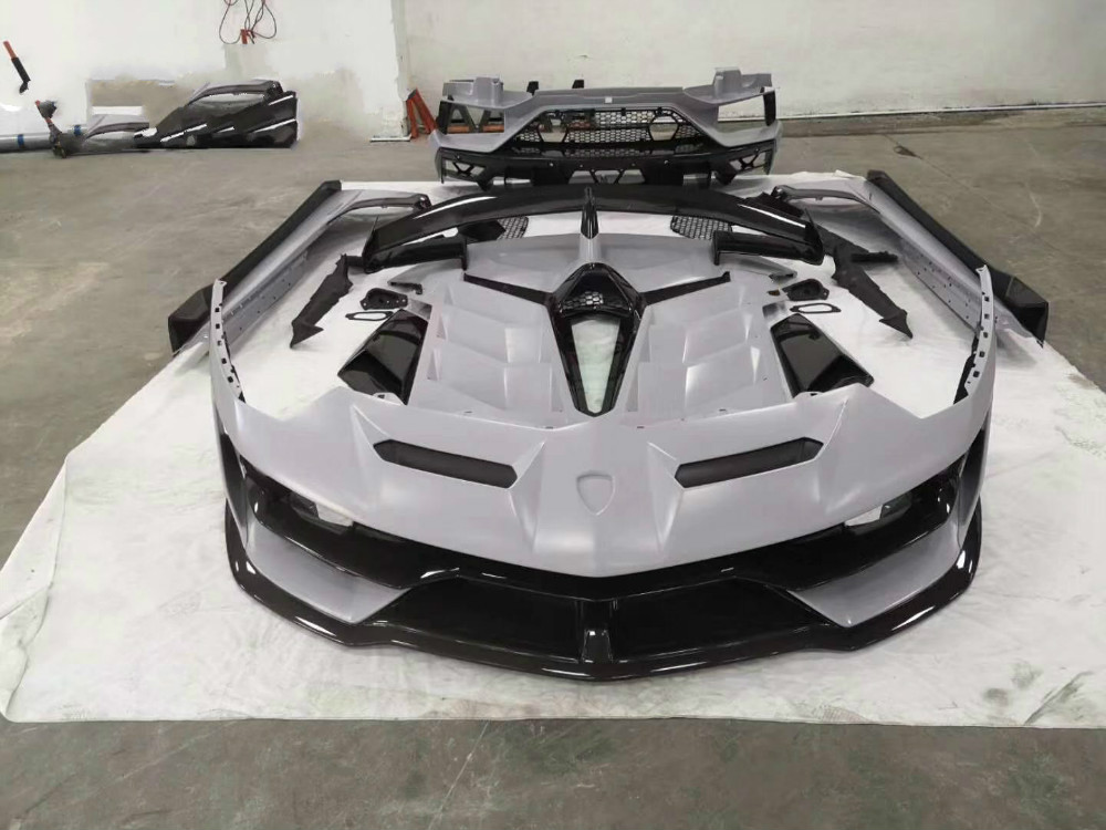 Dry Carbon fiber FRP Trunk Spoiler Front Lip Rear Diffuser Side Skirts ...