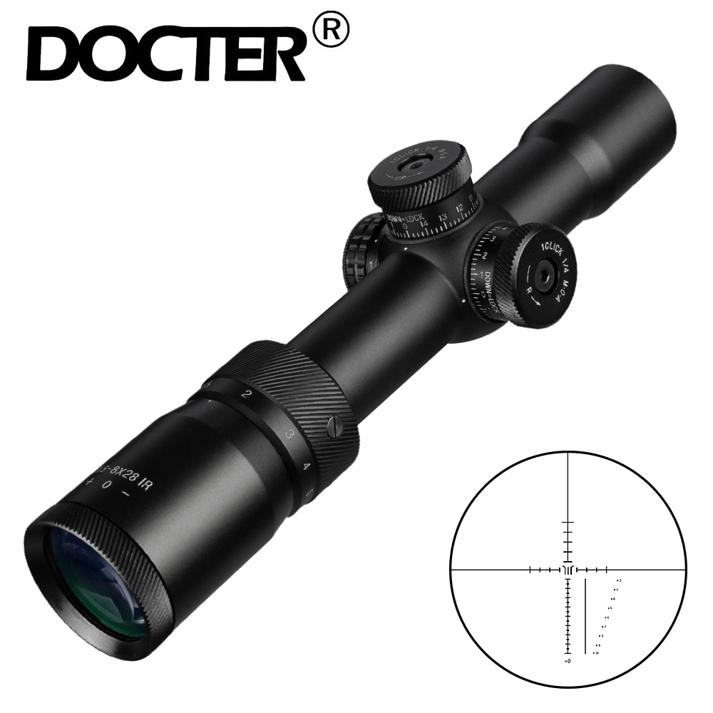 Doctor 1.5-8X28 IR Scope Hunting Air Rifle Wire Rangefinder Reticle Mil ...