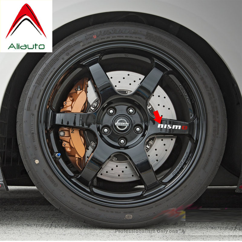 Aliauto 4 X Nismo Car Tires & Rim Sticker Decal Accessories Pvc for ...