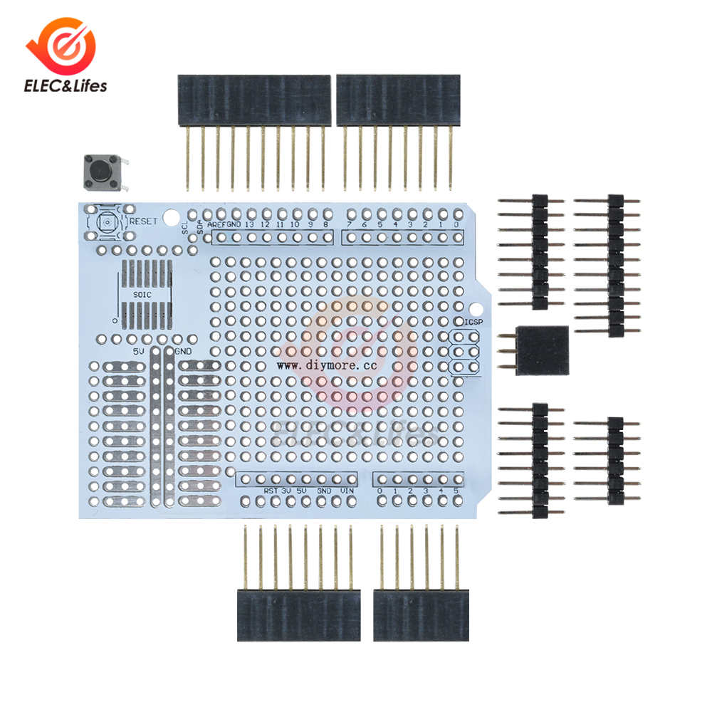 For Arduino UNO R3 Prototype Expansion Board PCB Proto shield Board ...