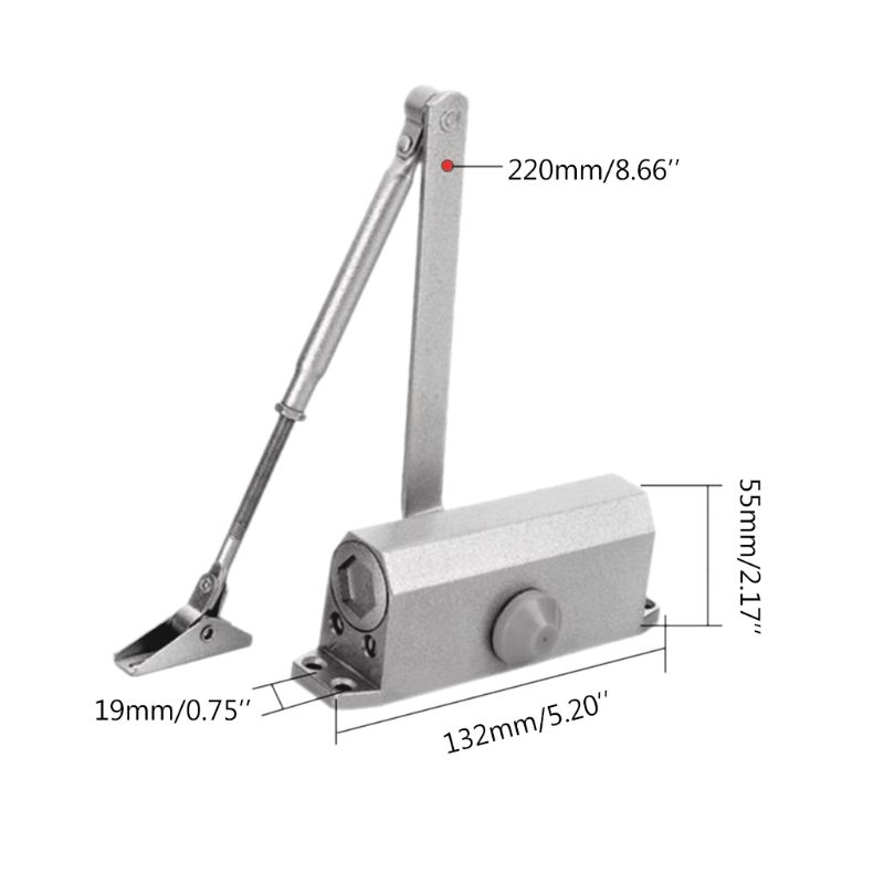 Round Type Adjustable Automatic Spring Hydraulic Door Closer Closing ...