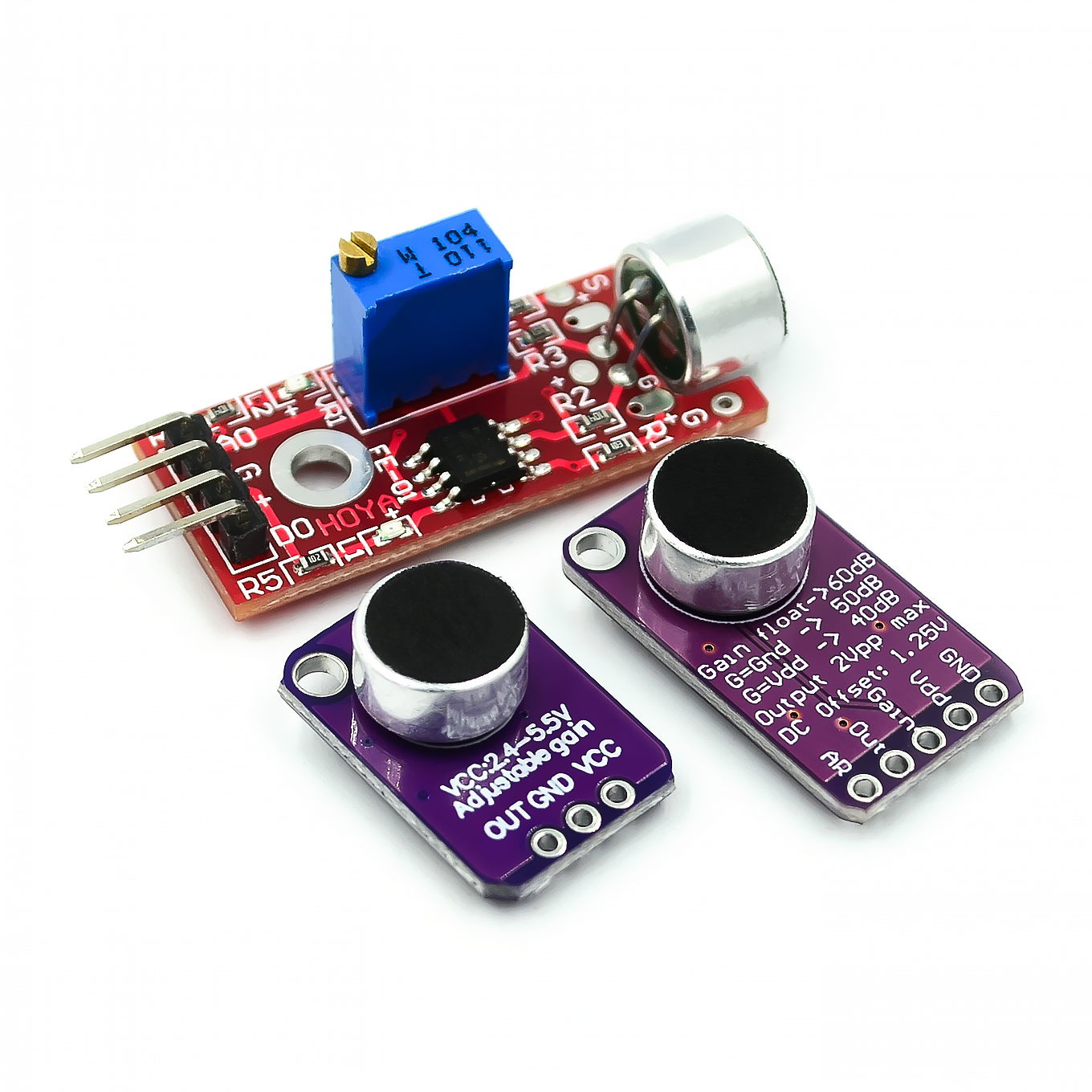 Electret Microphone Amplifier Stable MAX9814 module Auto Gain Control ...