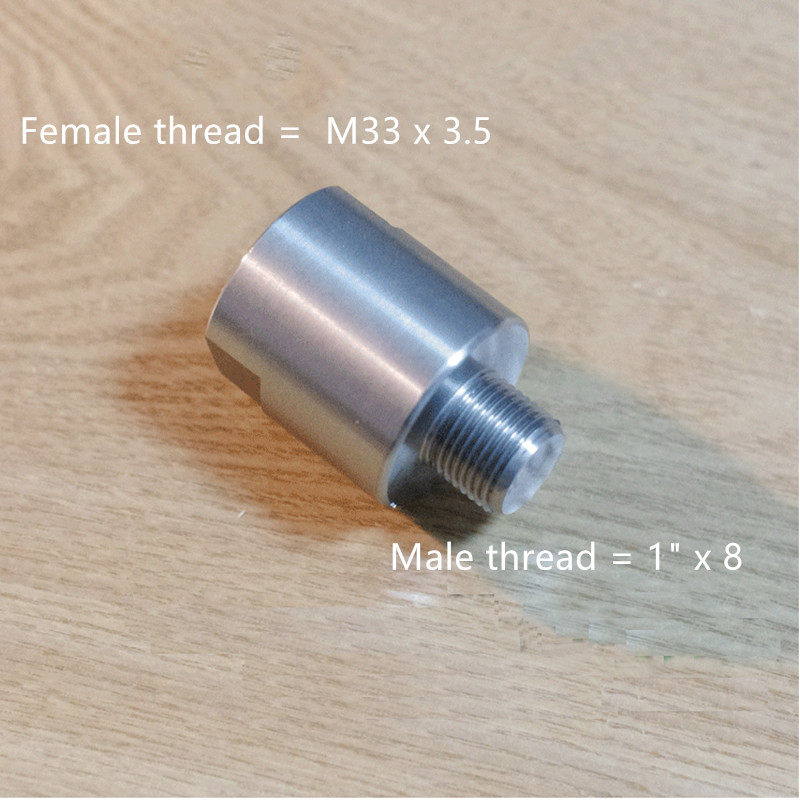 Adapter 1" 8TPI to M33 x 3.5 For Wood Lathe Chuck Converts Turning ...