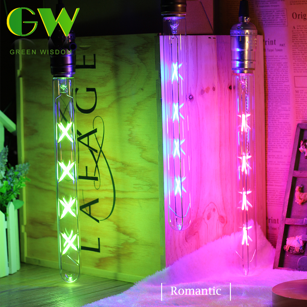 8W T300 LED Tubular Filament Bulb Lamp Vintage E27 220V Energy Saving ...