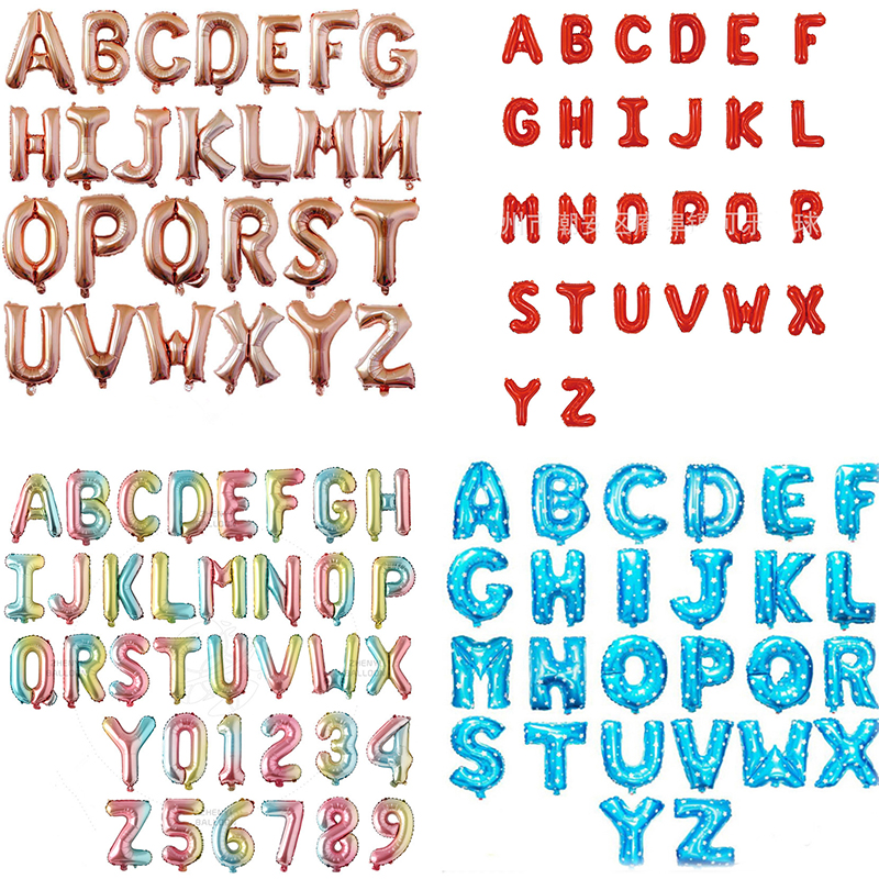 16inch Alphabet Foil Letter Balloons Happy Birthday Party Balloon ...