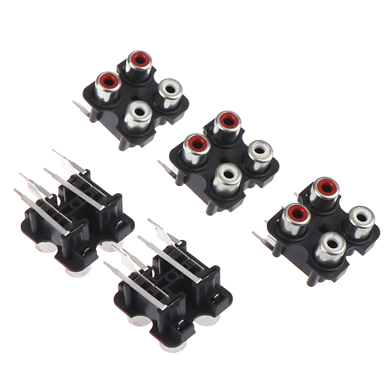 5Pcs 2/4 hole RCA Female Stereo audio Jack AV Audio input socket ...