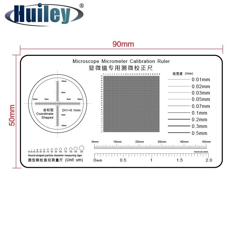 Camera Lens Calibrator Cross Dot 0.01mm Stage Micrometer Microscope ...