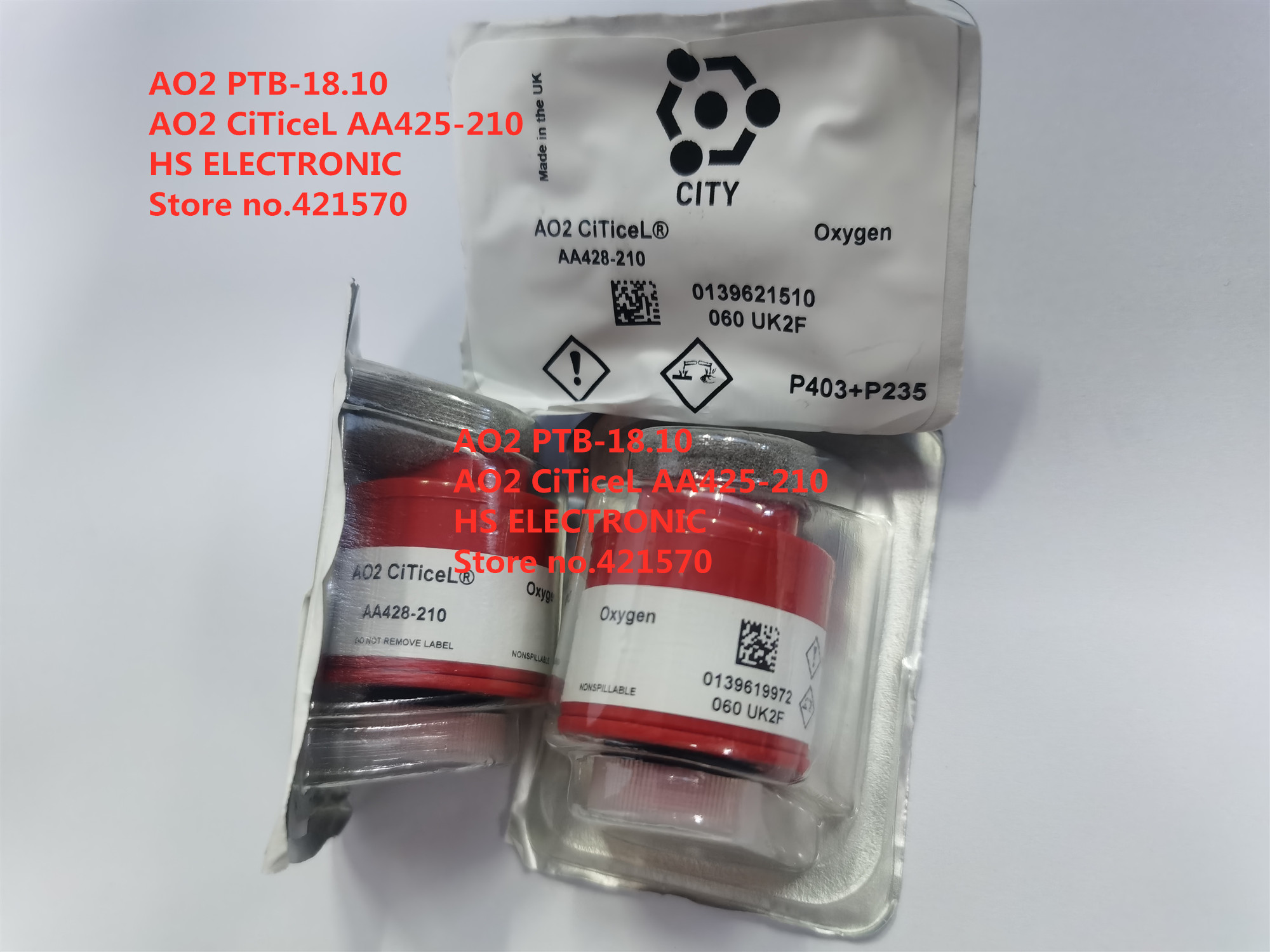 AO2 OXYGEN PTB-18.10 AA428-210 the UK CITY Oxygen gas sensors AO2 ...