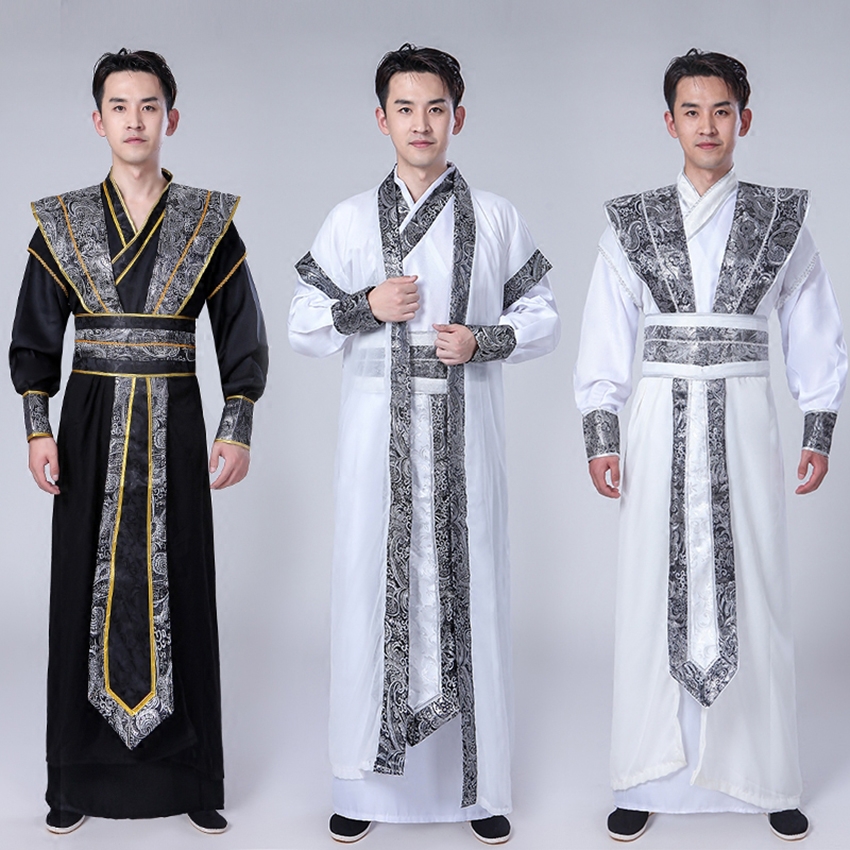 Tangsuit Dynasty Hanfu Dress for Men Traditional Chinese Asian Clothes ...