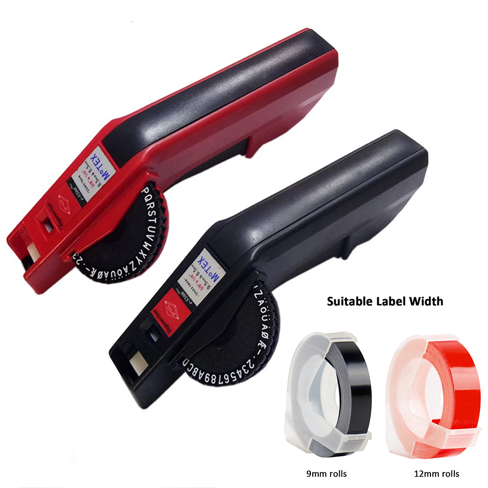 Original Motex E-5500 embossing label maker with 9mm 12mm label Tape ...