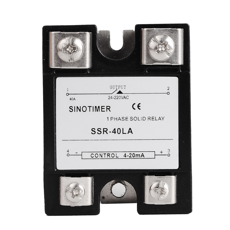 Analog 4-20mA Current Input Single Phase Solid State Relay SSR-40LA ...