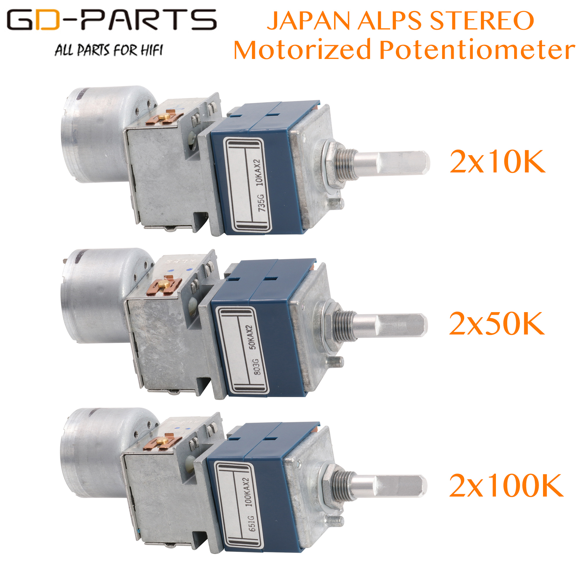 Dual 2*10K 2*50K 2*100K Stereo ALPS RK27 Motorized Potentiometer Remote ...