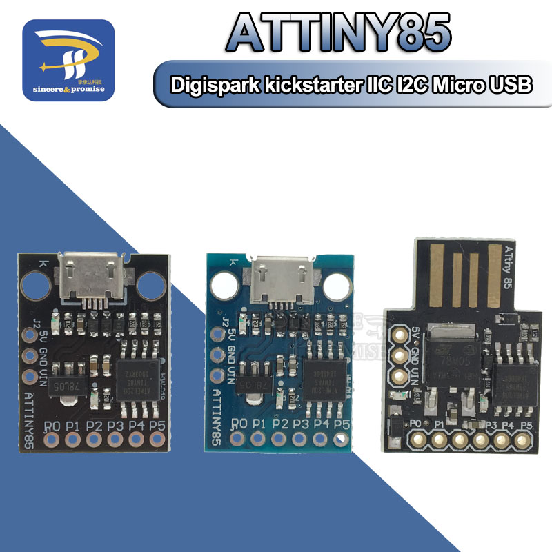 ATTINY Blue Black TINY85 Digispark Kickstarter Micro Development Board ATTINY85 module for ...