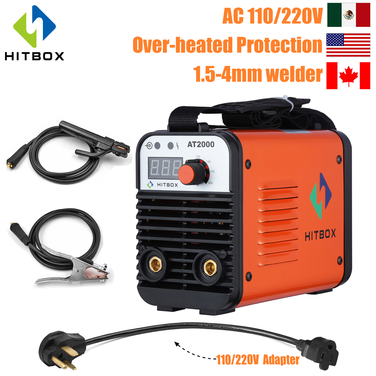 HITBOX 110V 220V Arc Welder MMA Welding Machine AT2000 ARC200 Inverter ...