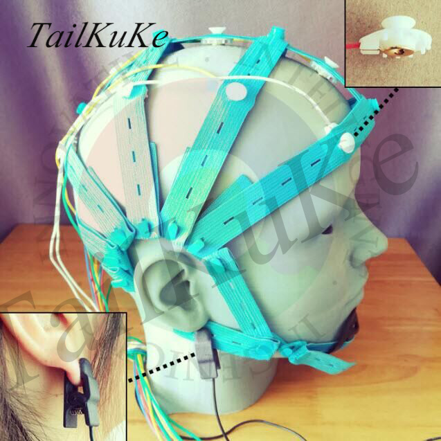 EEG Brain Cap, Wet Electrode Cap, Gold Plated Electrode Cap for OpenBCI ...
