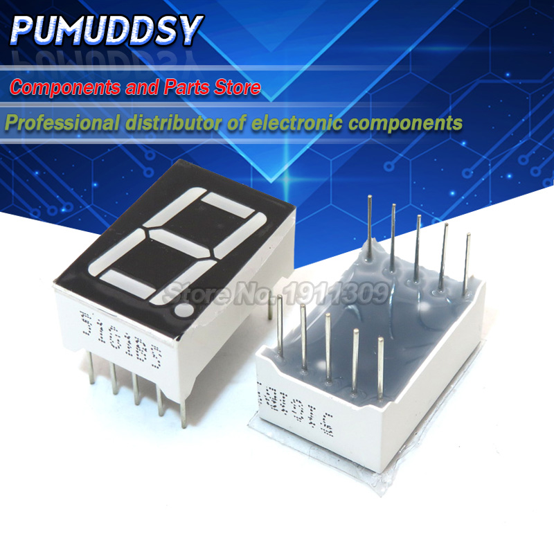 5PCS 7 segment Common Cathode Common Anode 1 Bit digital Tube 0.56inch ...