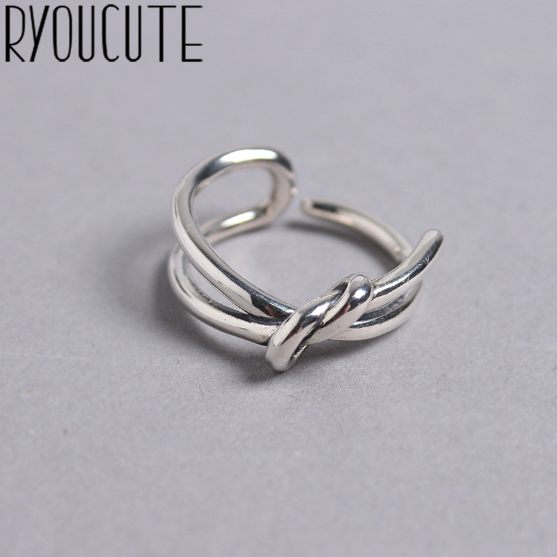 Bohemian Ethnic Silver Color Big Bow Rings for Women Bridal Wedding ...