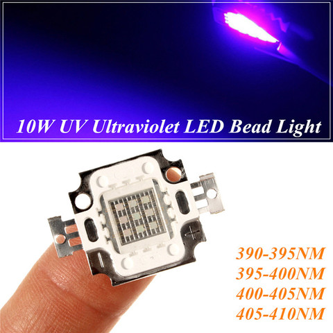 390-410NM 10W UV Purple LED COB Bead Light High Power Ultraviolet DIY ...