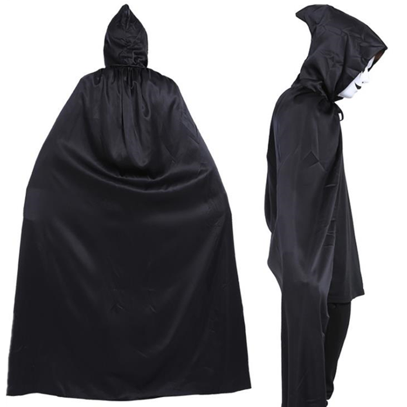 Halloween Reaper Big Cloak Black Costume Reaper Cloak Demon Cloak Black ...