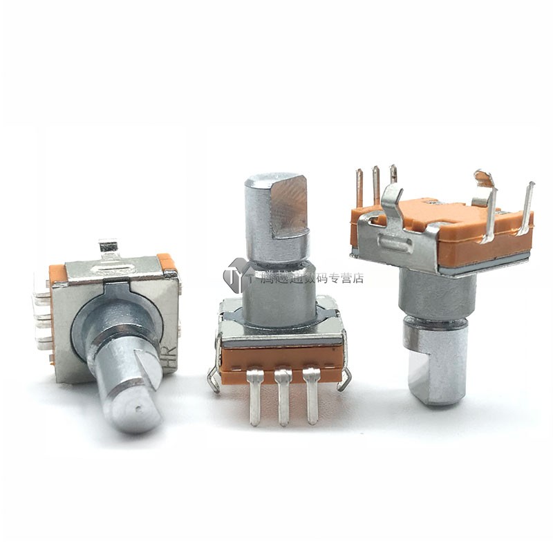 EC11 thin rotary encoder with switch 30 positioning 15 pulse 13mm half ...