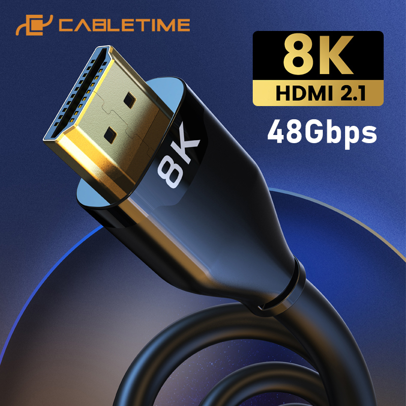 CABLETIME HDMI 2.1cable 8K Cable HDMI 2.1 8K/60Hz 4K/144Hz Ultra Slim ...