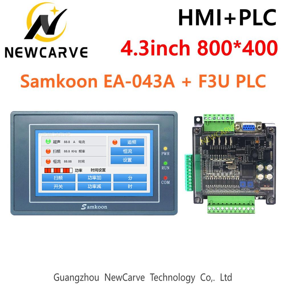 Samkoon EA-043A HMI Touch Screen 4.3 Inch And FX3U Series PLC Industrial Control Board Newcarve ...
