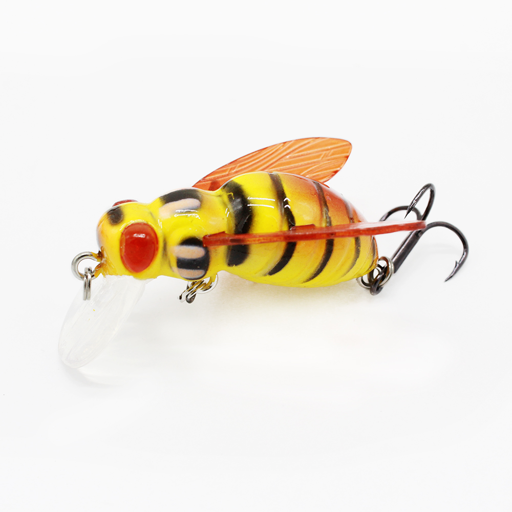 Gorgons Fishing Lure Artificial Bee Crankbait Wasp Wobbler Insect Bait ...
