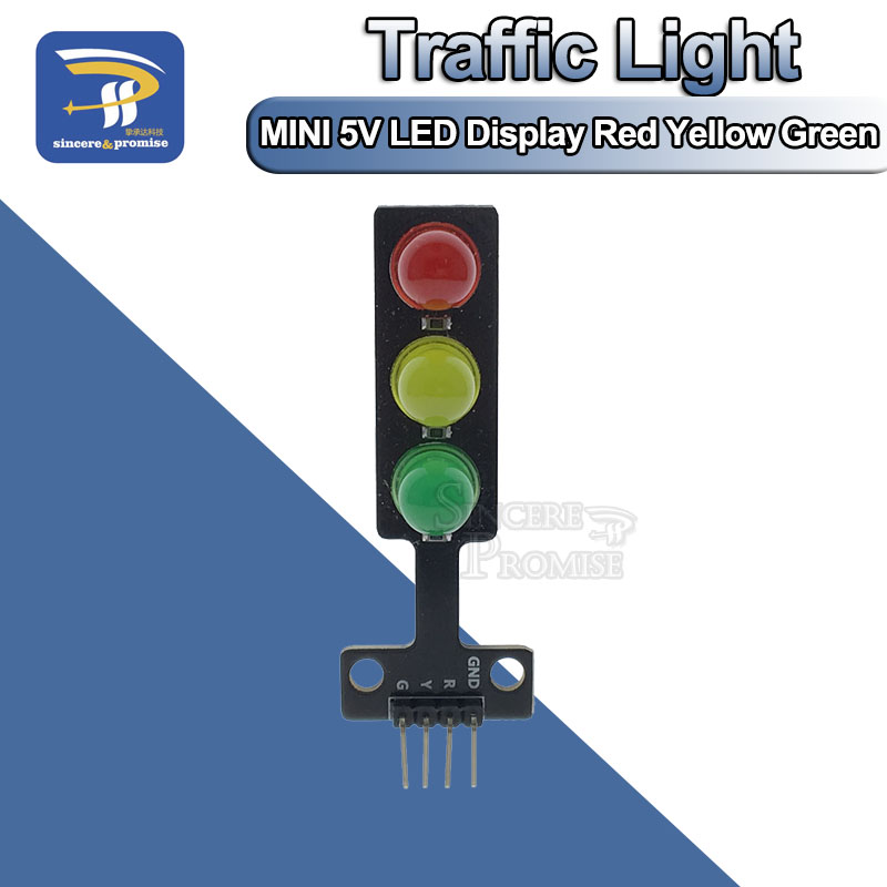 Mini 5V Traffic Light LED Display Module for Arduino Red Yellow Green ...