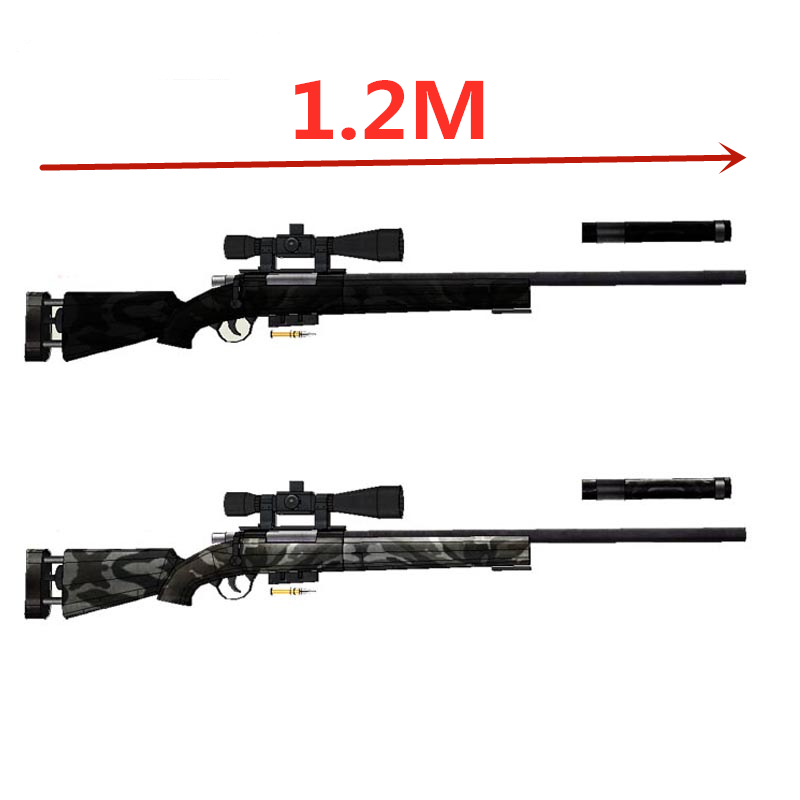 120cm M24 Sniper Rifle 1:1 3D Paper Model Weapon DIY Papercraft Toy For ...