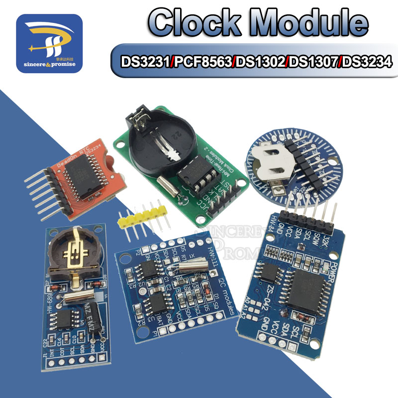 DS3234/DS1302/DS1307/PCF8563/DS3231 AT24C32 I2C IIC Memory 3.3V-5V Real Time Precision RTC Clock ...