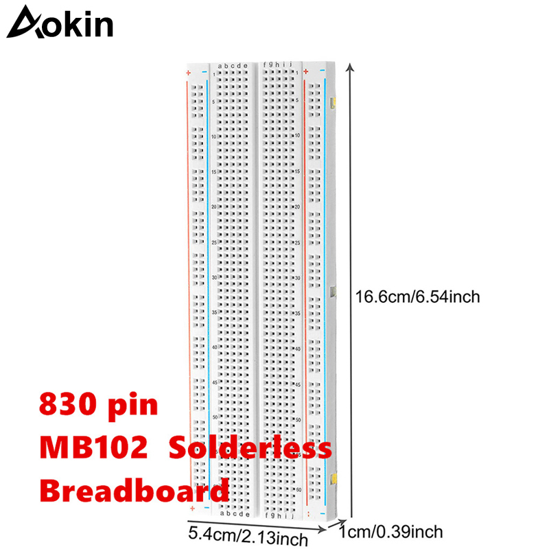Breadboard 830 Tie Point Solderless Prototype PCB Board 830 Pin PCB ...