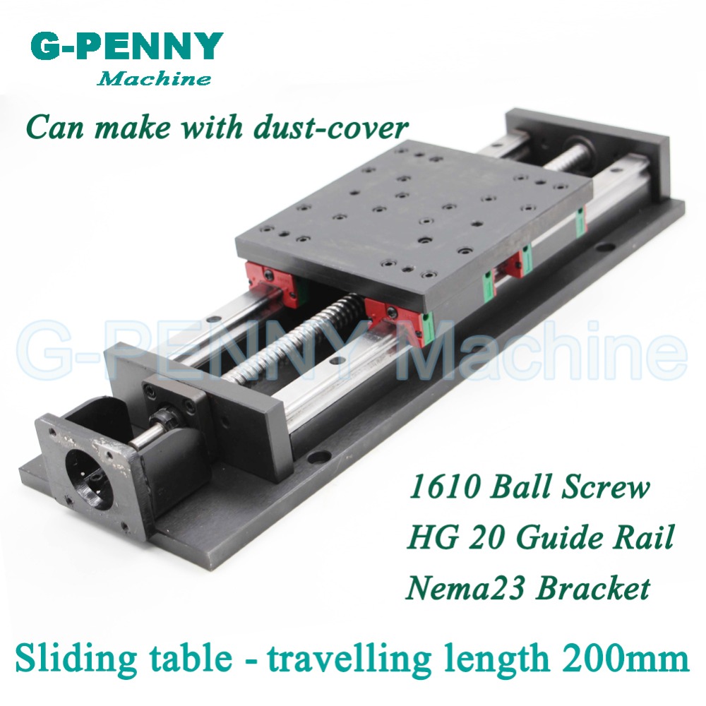 Heavy Type CNC Z Axis sliding table traveling Motion length 200mm HG20 ...