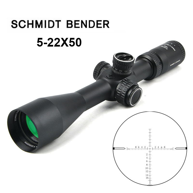 SCHMIDT BENDER 5-22x50 FFP Tactical Riflescope Optic Sight Long Eye ...