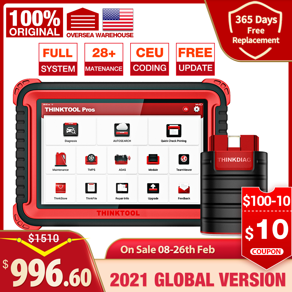 Thinkcar Thinktool Pros OBD2 Professional Full System Diagnostic ...