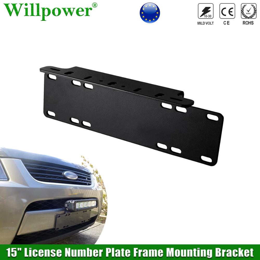 15" Front Bumper License Plate Mount Bracket Car Offroad Truck Pickup ...