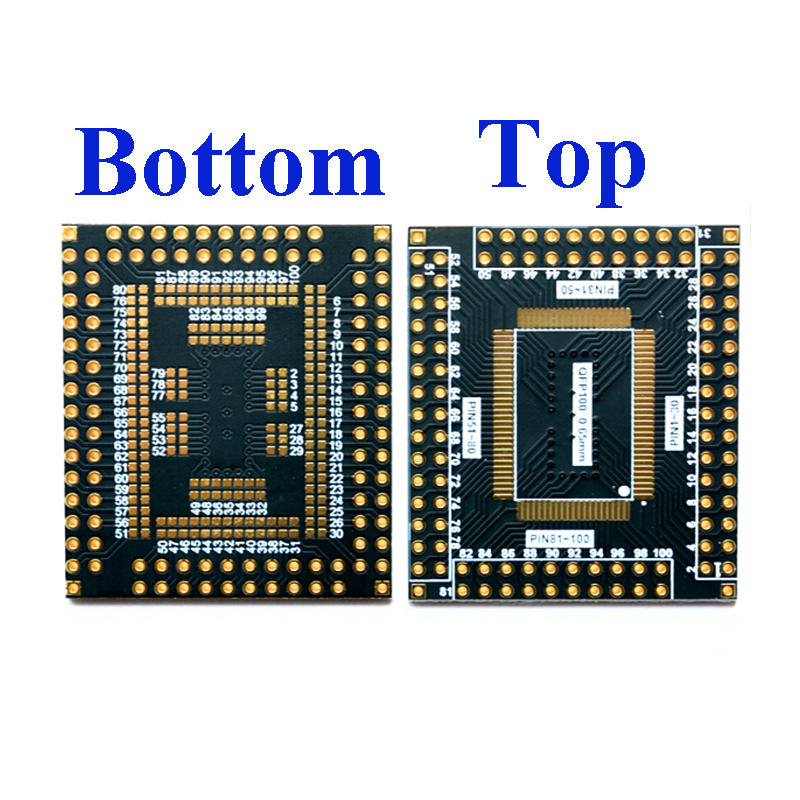 0.65mm QFP100 to DIP100 IC Adapter QFP socket test experiment board pcb ...