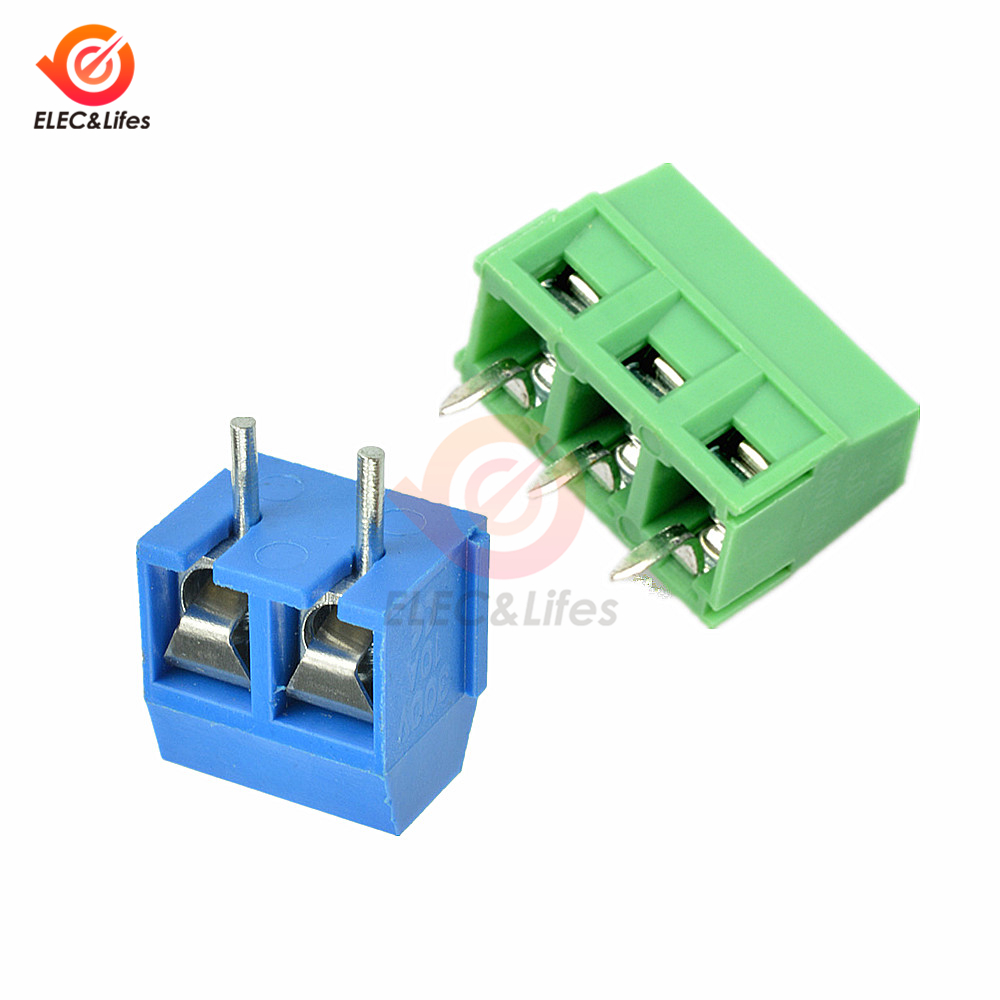 10Pcs KF301-5.0-2P KF301-3P KF301-2P 5MM green terminal block connector ...