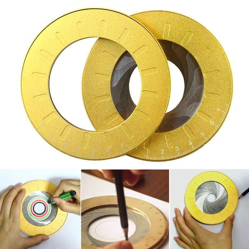 Retractable Circle Drawing Ruler Round Circle Template Gauge ...