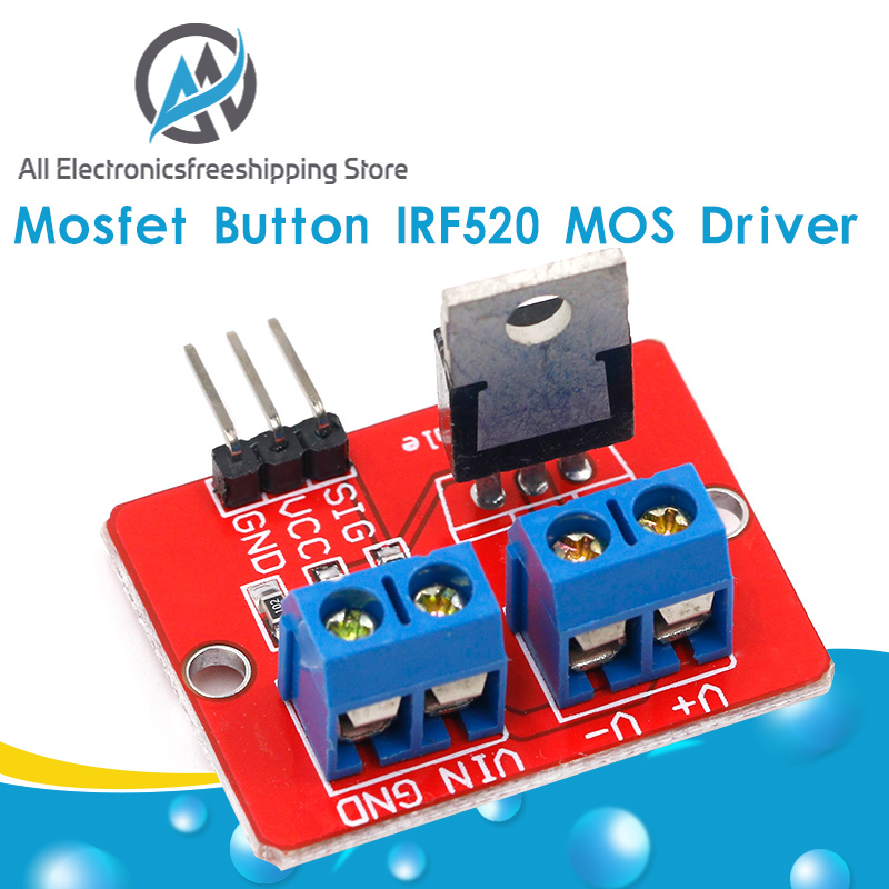 0-24V Top Mosfet Button IRF520 MOS Driver Module For Arduino MCU ARM ...