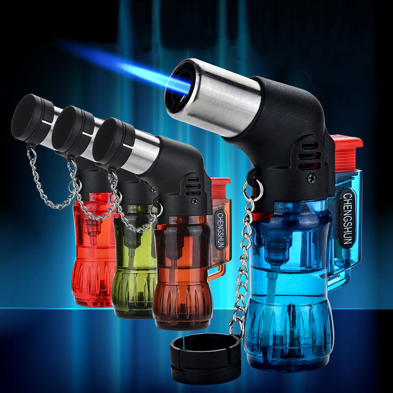 Cigar Butane Lighters Windproof Portable Gas Lighter Elbow Spray Gun ...