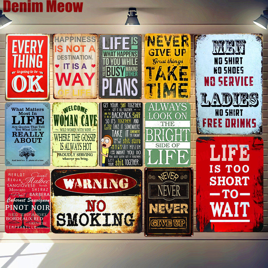 Ladies No Shirt Free Drinks Vintage Metal Tin Sign Funny Art Plate Man ...