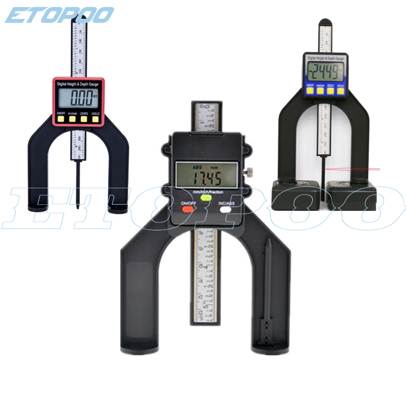Digital Depth Gauge Tread Depth Gauge height caliper tester measure ...
