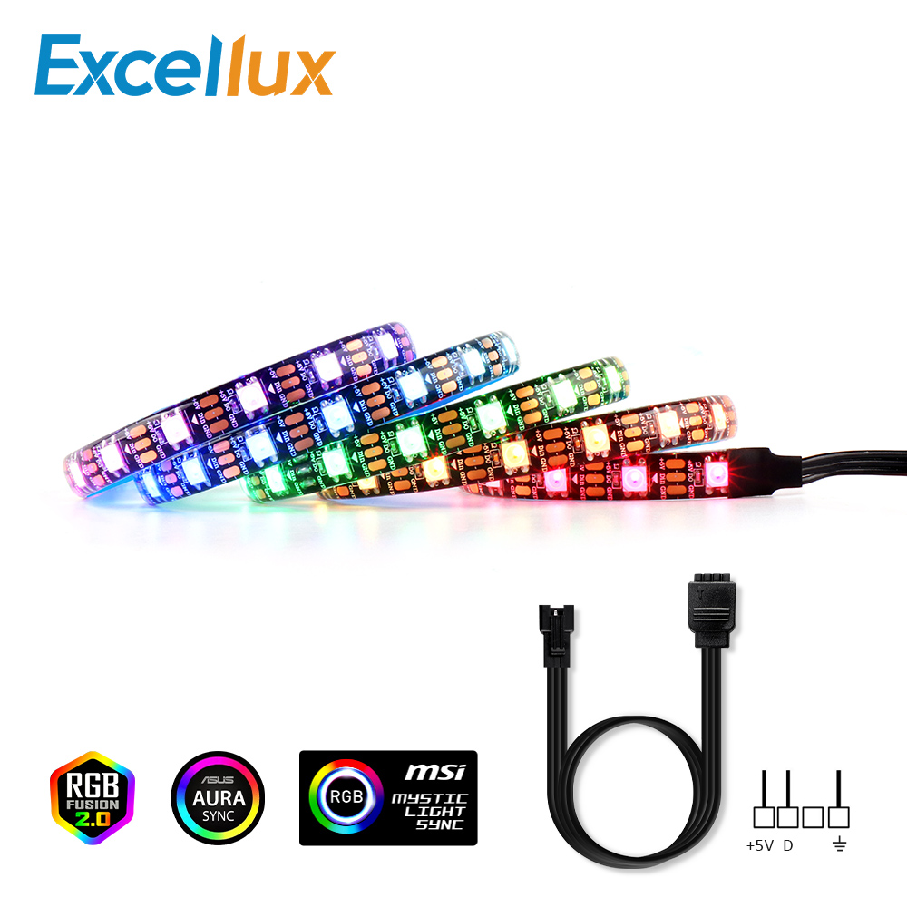 LED Strip Light RGB 5V Addressable ws2812b Strip For PC case Motherboard 3 Pin Header for ASUS ...